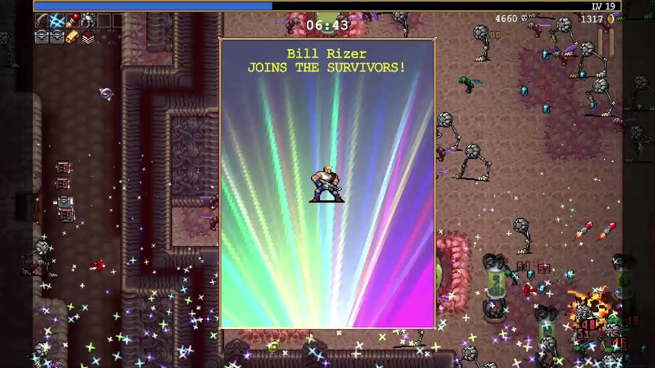 Vampire Survivors :New DLC : Contra DLC Operation Guns :Unlock The Bill ...