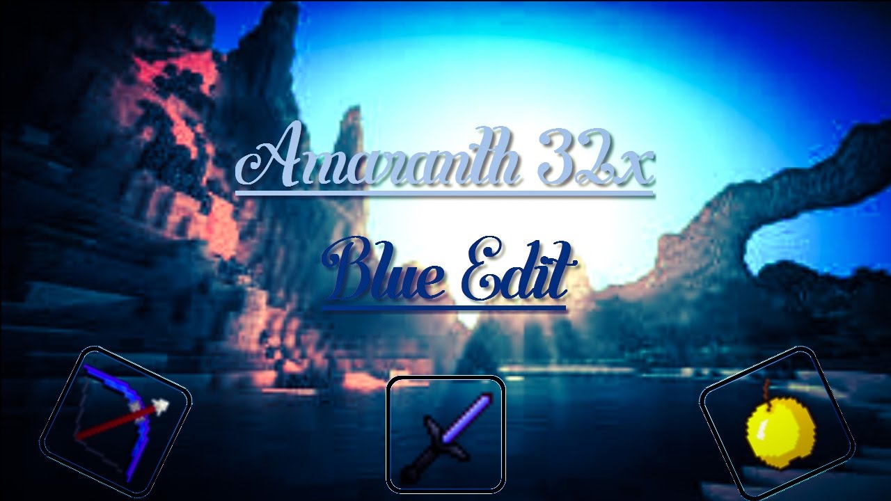 Minecraft PvP Texture Pack - Amaranth 32x Blue Edit | 400% +FPS ...