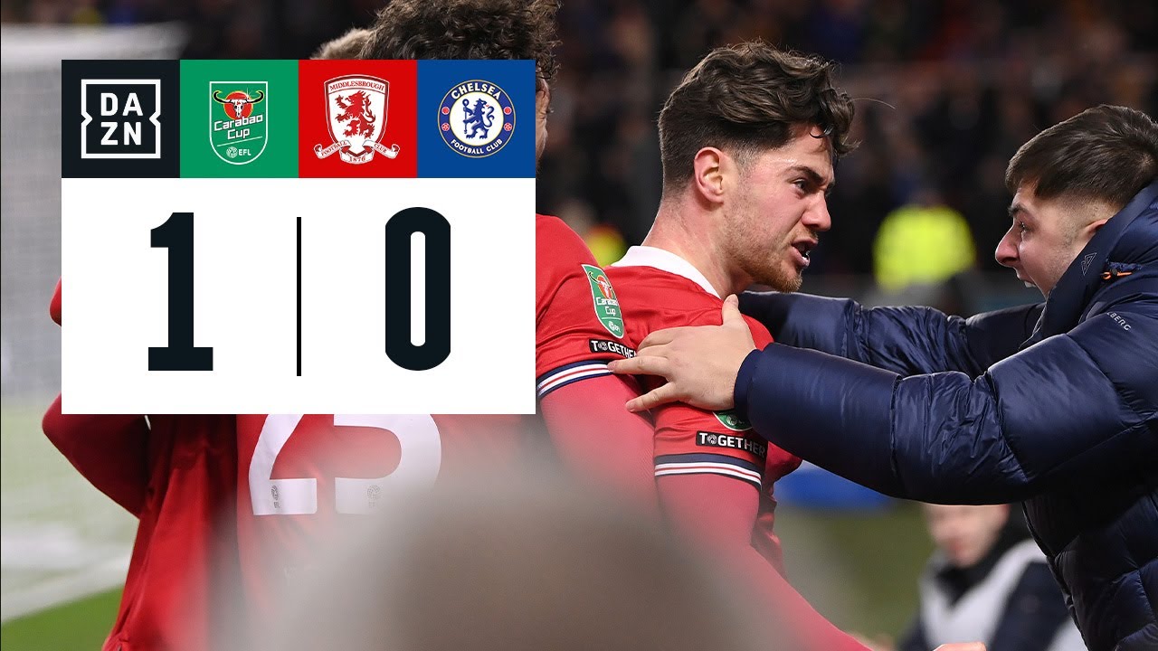Middlesbrough vs Chelsea (1-0) | Resumen y goles | Highlights Carabao ...