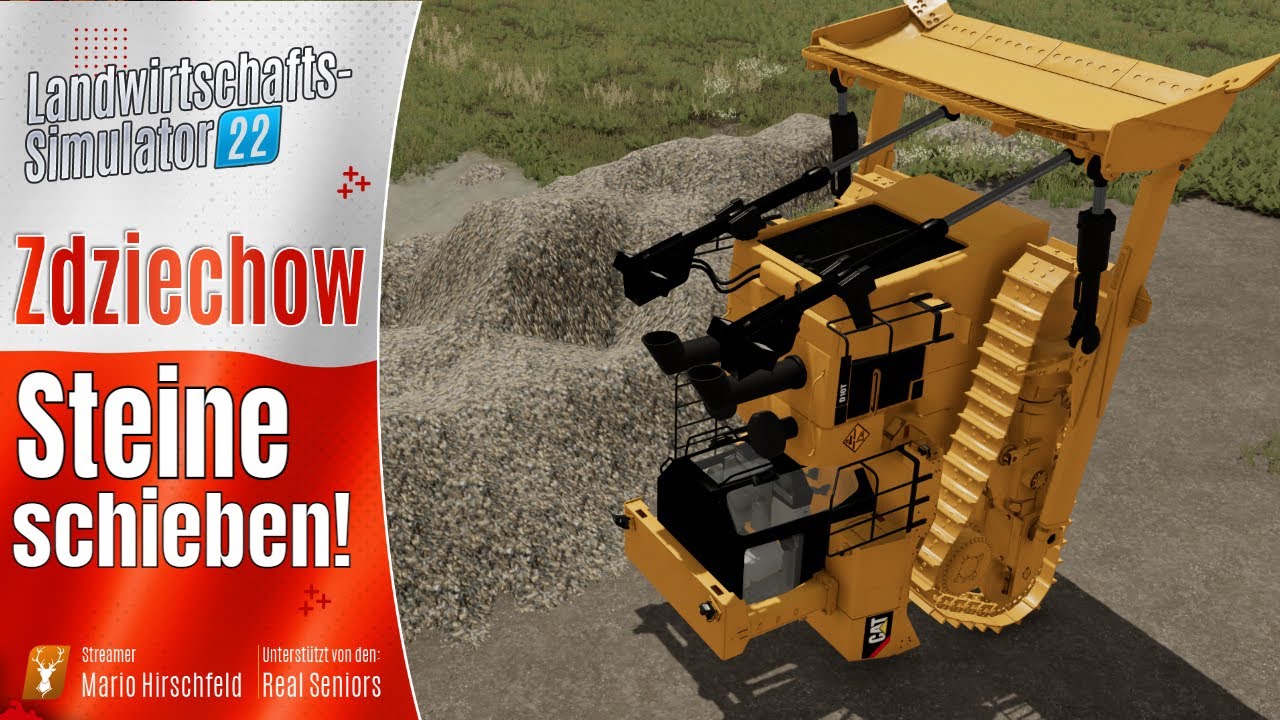 LS22 Zdziechow #10 / CAT Raupe für die Steinverschiebung! / LS22 Map ...