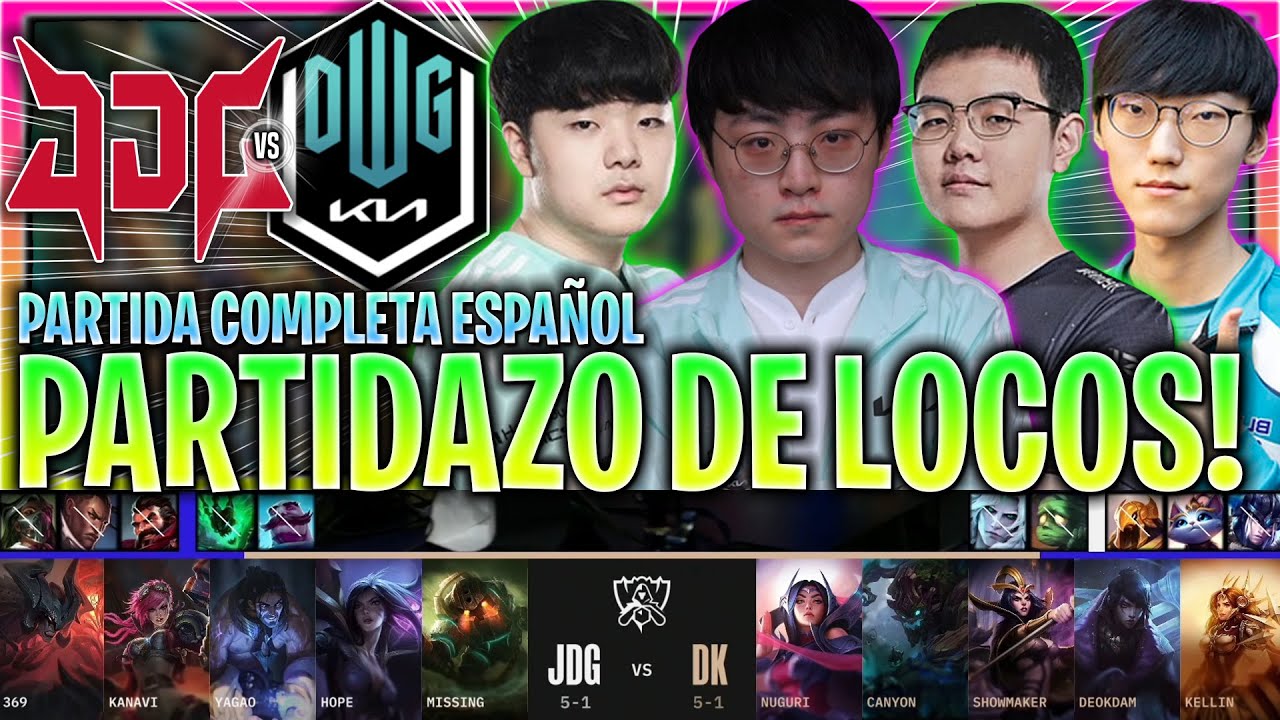 CHINA VS COREA DESEMPATE PARA SER PRIMERO! | JDG vs DK WORLDS GRUPOS ...