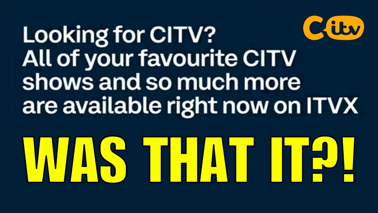 CITV FINAL CLOSEDOWN... WAS THAT IT?! - YouTube