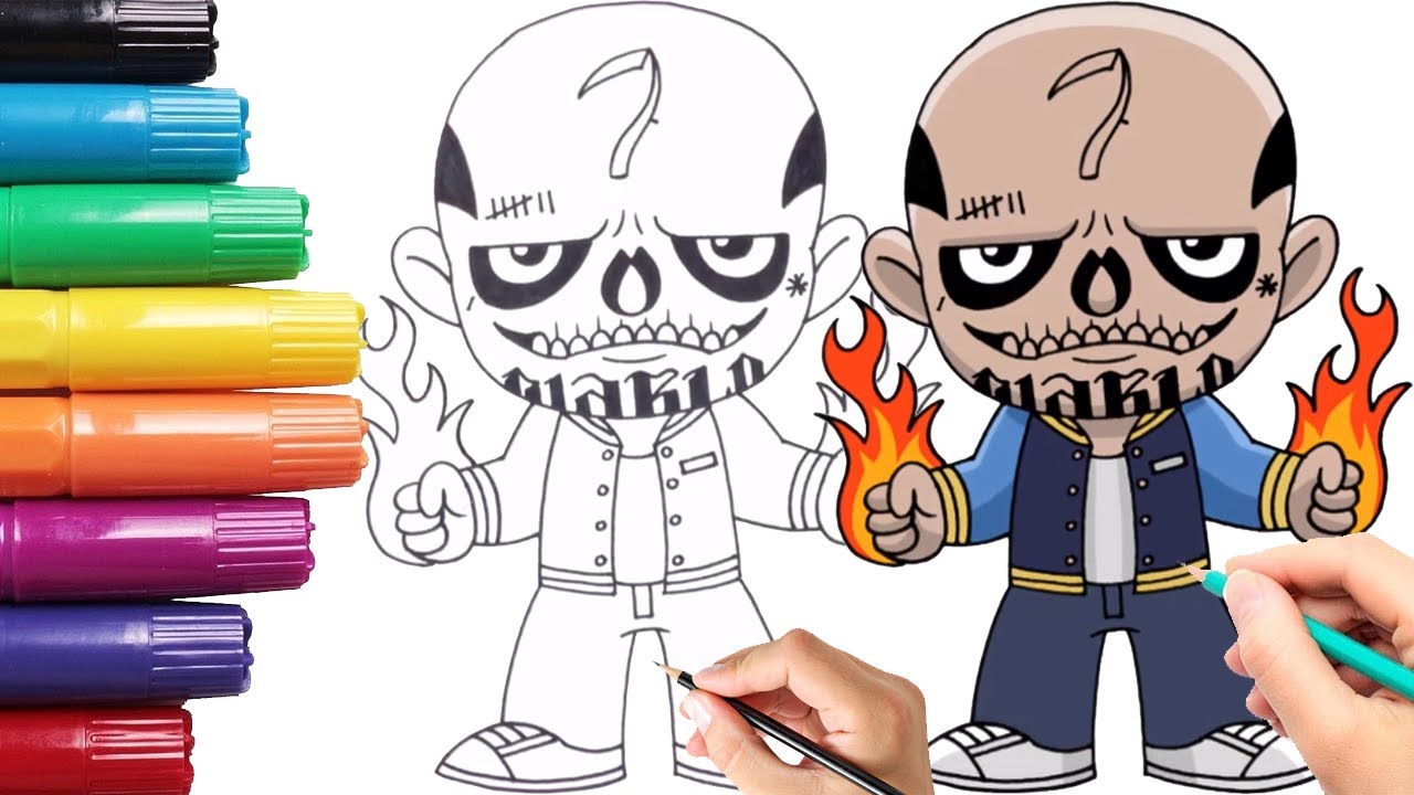 How to Draw El Diablo | Suicide Squad - YouTube