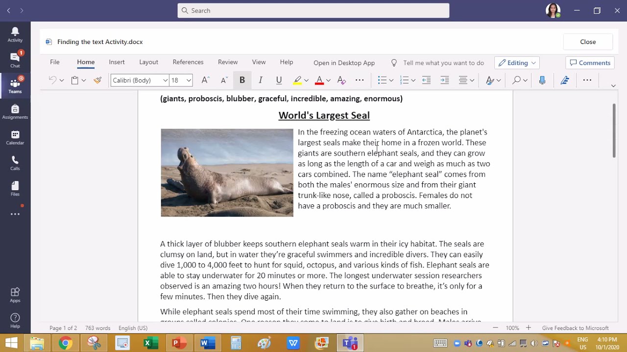 To find the text in Word - YouTube