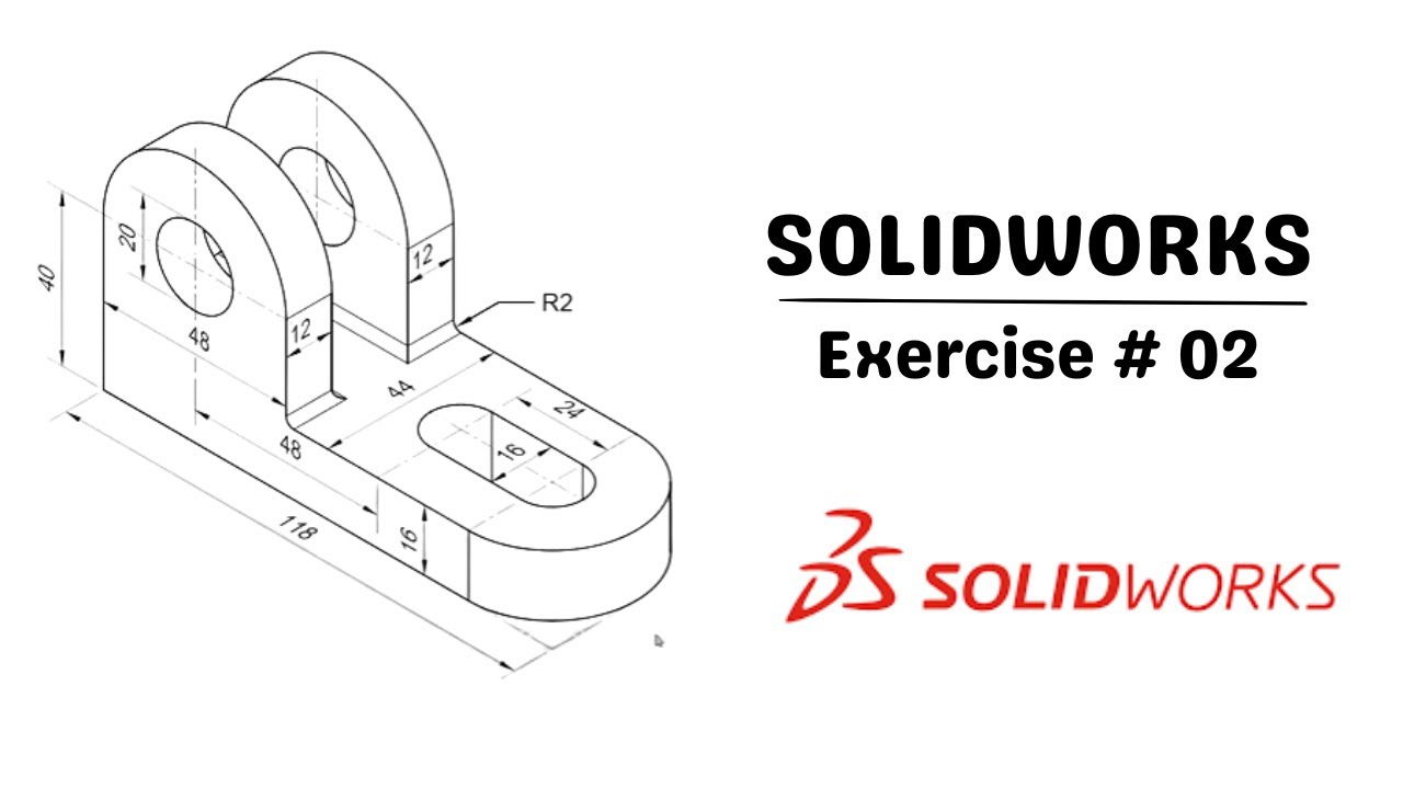 SolidWorks Exercises for Beginners -02 || #solidworksexercise # ...