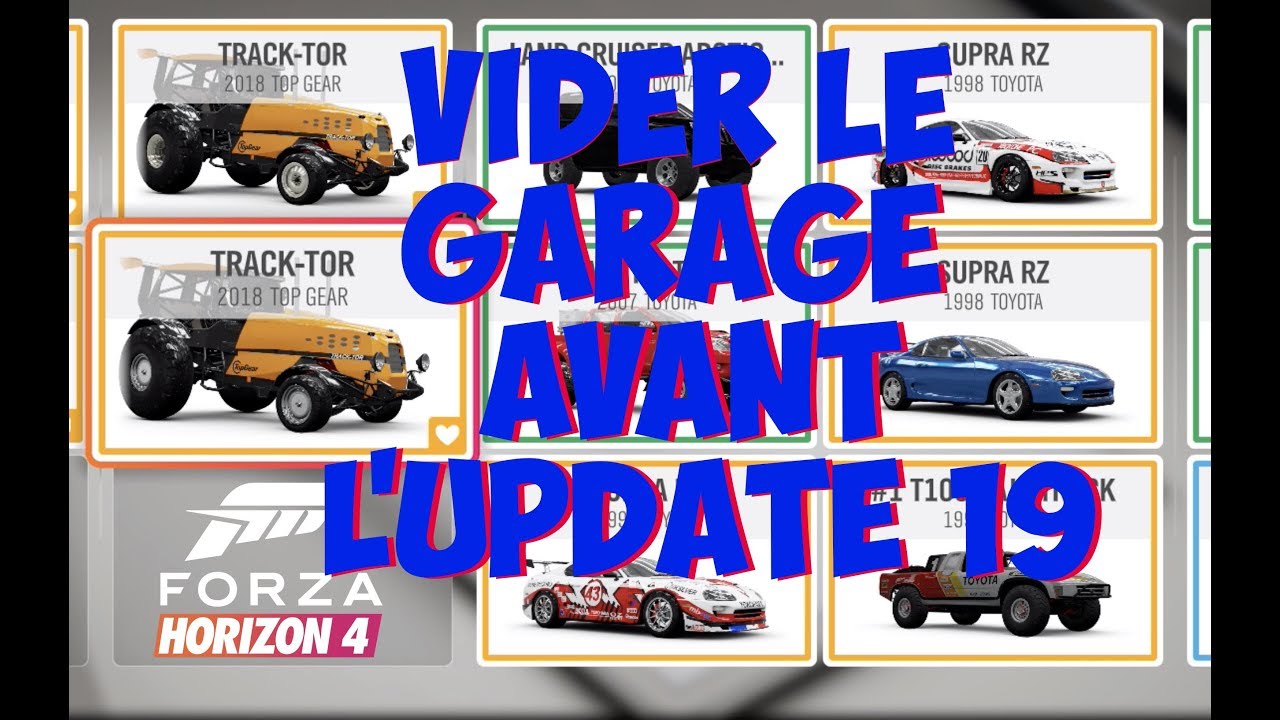 Forza Horizon 4 VIDER le garage - YouTube
