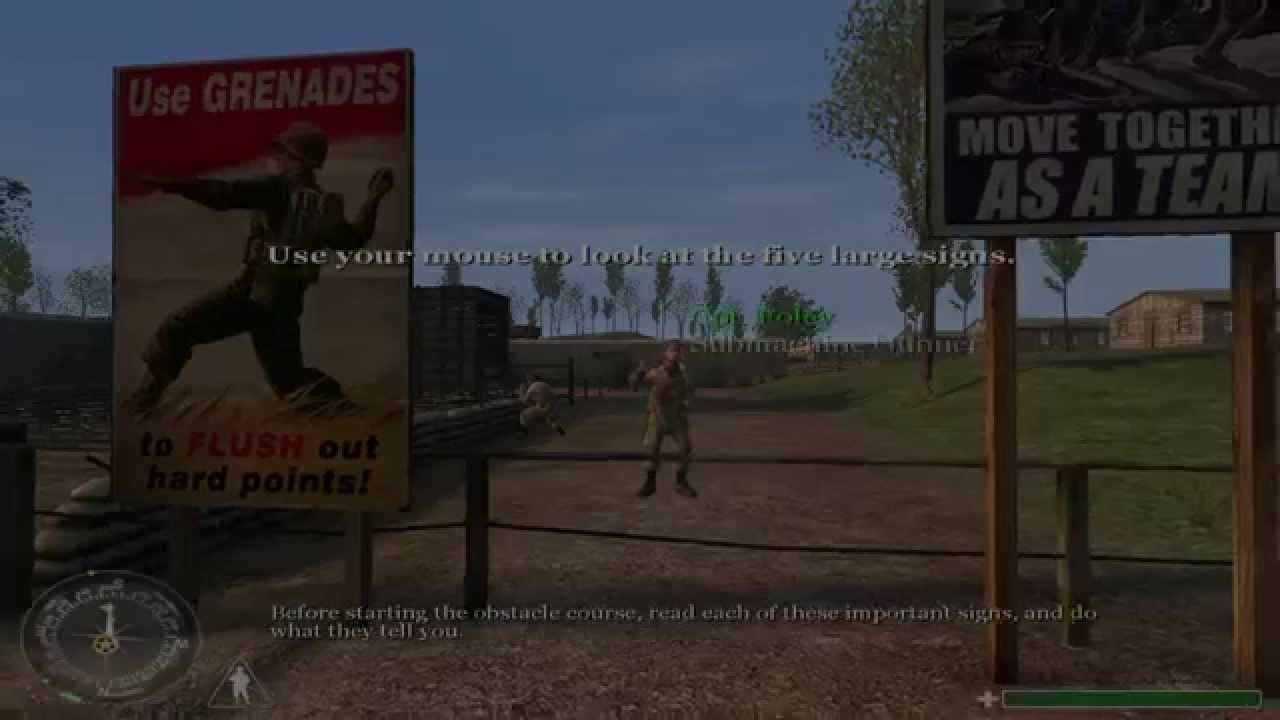 CoD 1 - Call of Duty 1 - Mission 1 - Traning Camp Toccoa - Gameplay HD ...