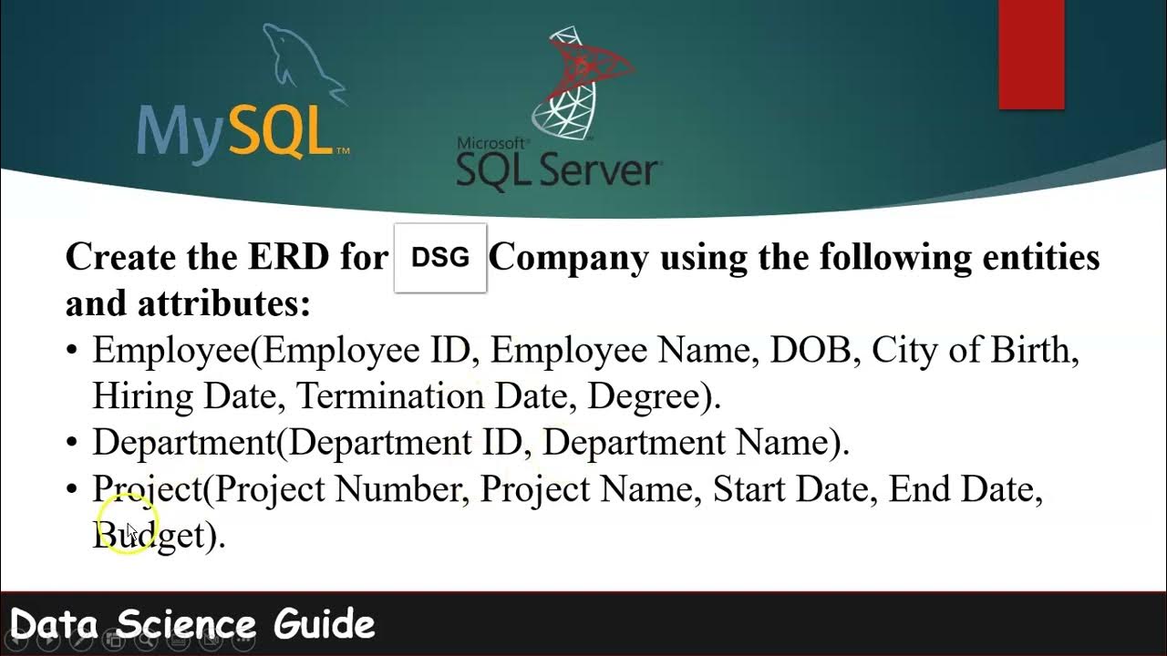 Create Entity Relationship Diagram for DSG Database- Part 1 - YouTube