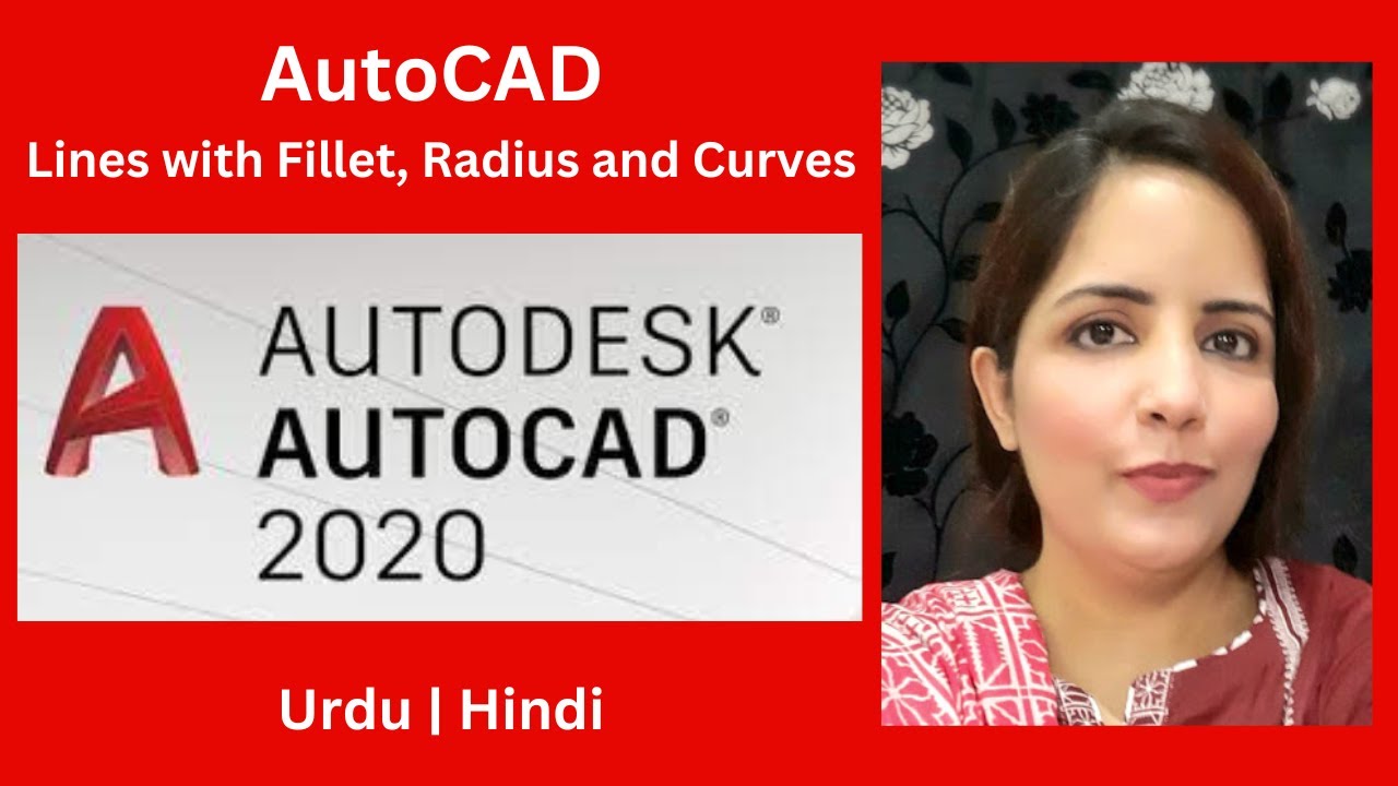 21. AutoCAD - Lines with Fillet, Radius and Curves - YouTube