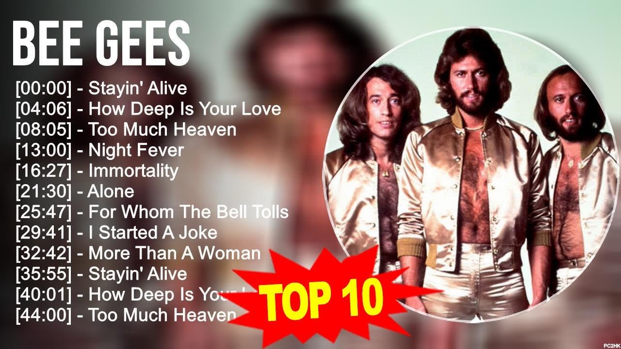 B e e G e e s 2023 MIX ~ Top 10 Best Songs ~ Greatest Hits ~ Full Album ...