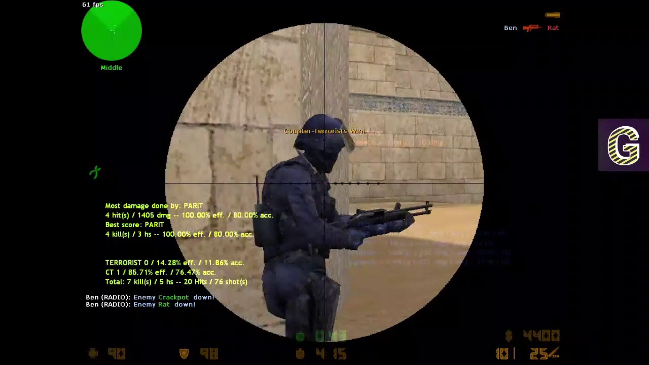 Counter Strike Condition Zero - Sniper King - YouTube