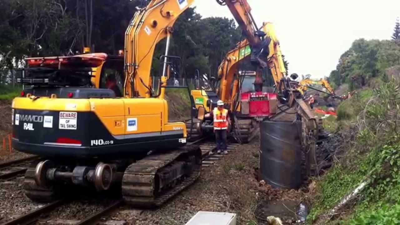 Piling in the Rail Corridor - YouTube