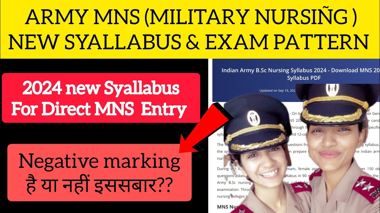 Army Military Nursing Service(mns) Latest Syallabus & Exam Pattern ...