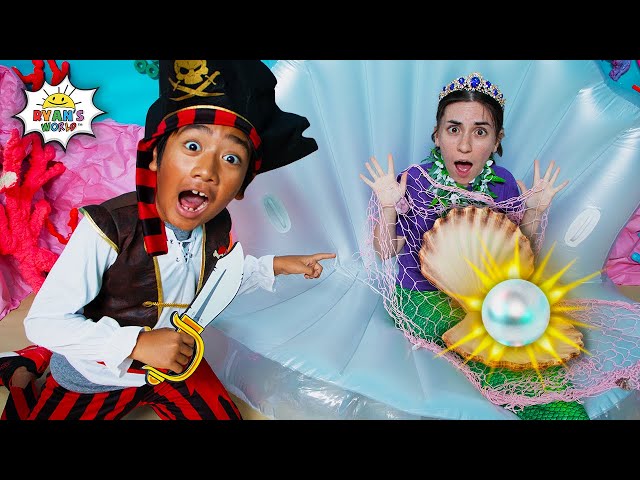 Pirate Ryan found treasure at the Mermaids Liar! - Videos For Kids