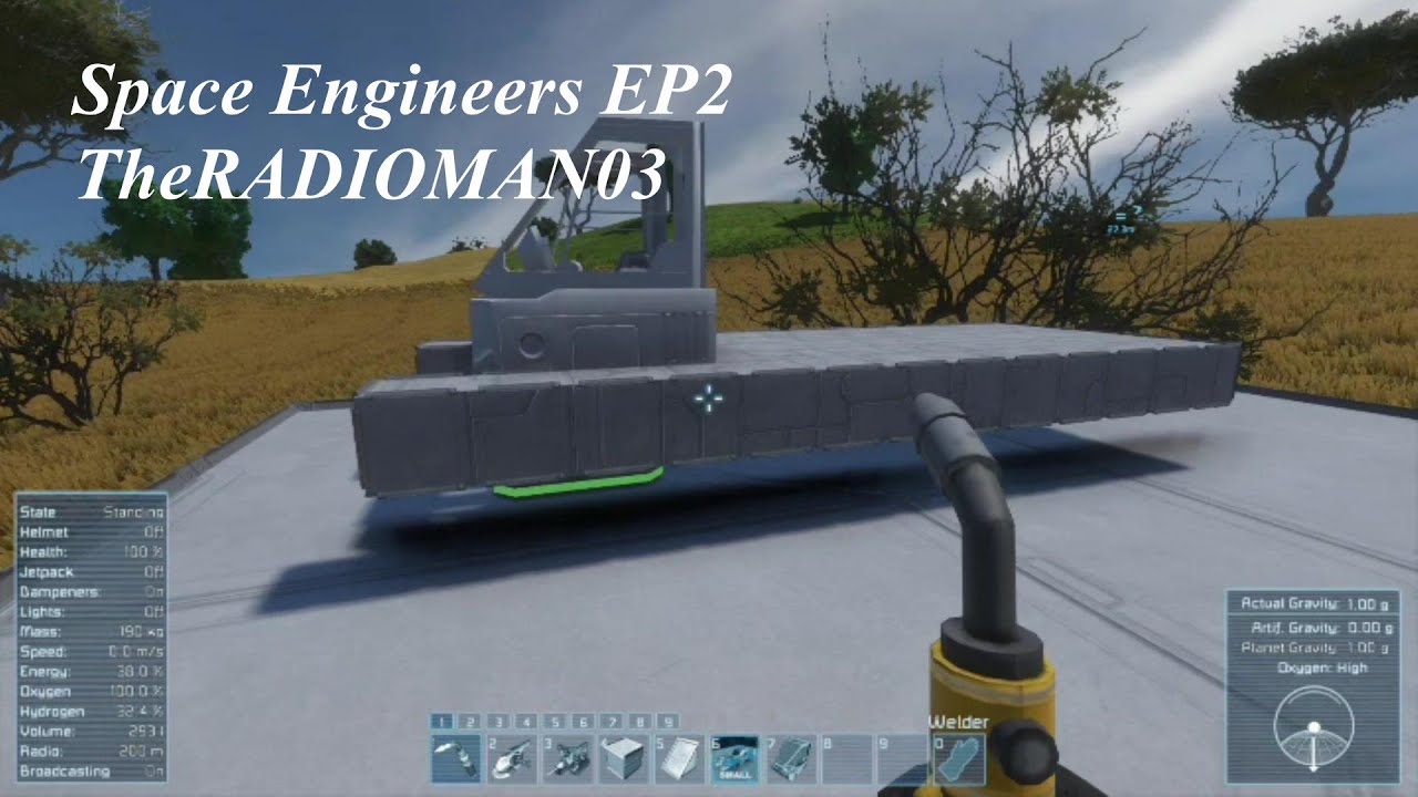 Space Engineers Ep2 Starter Ship Youtube