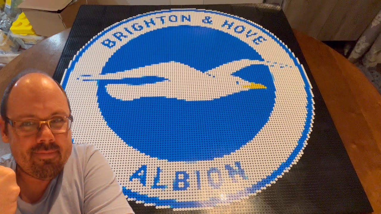 I Built a Giant Brighton & Hove Albion Logo out of Lego! - YouTube