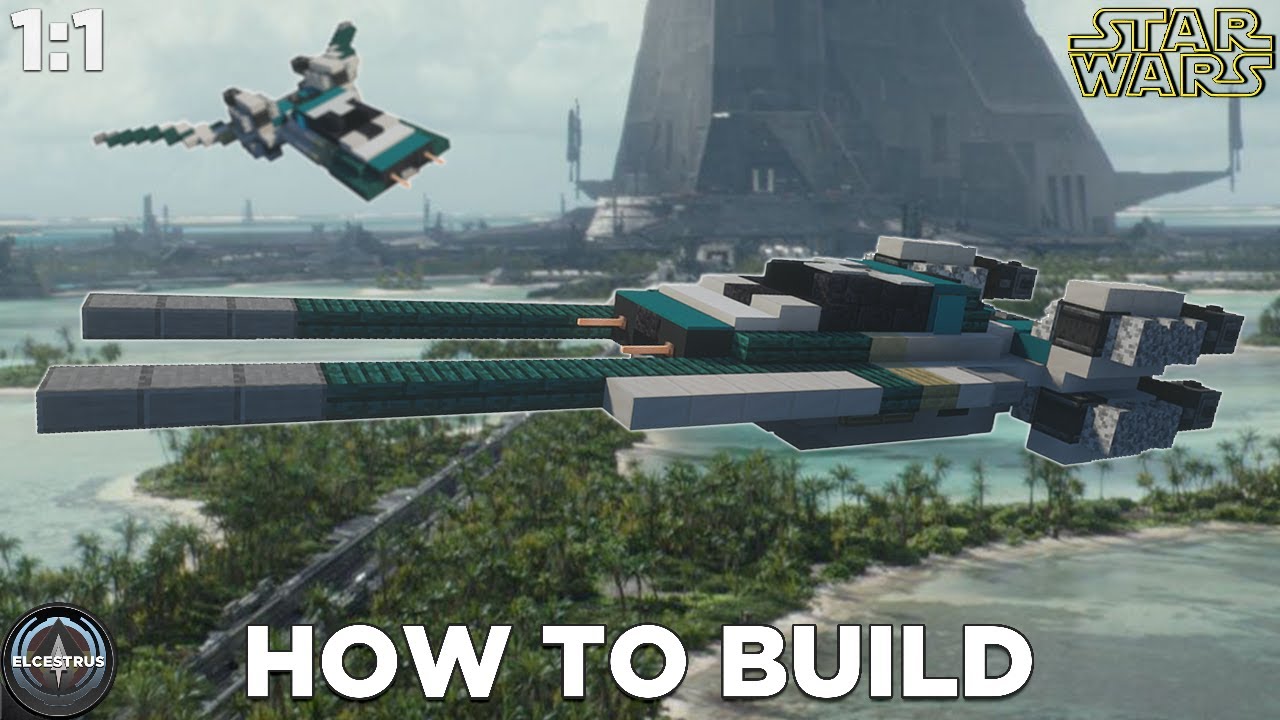 Rebel U-Wing starfighter | Minecraft Star Wars tutorial - YouTube