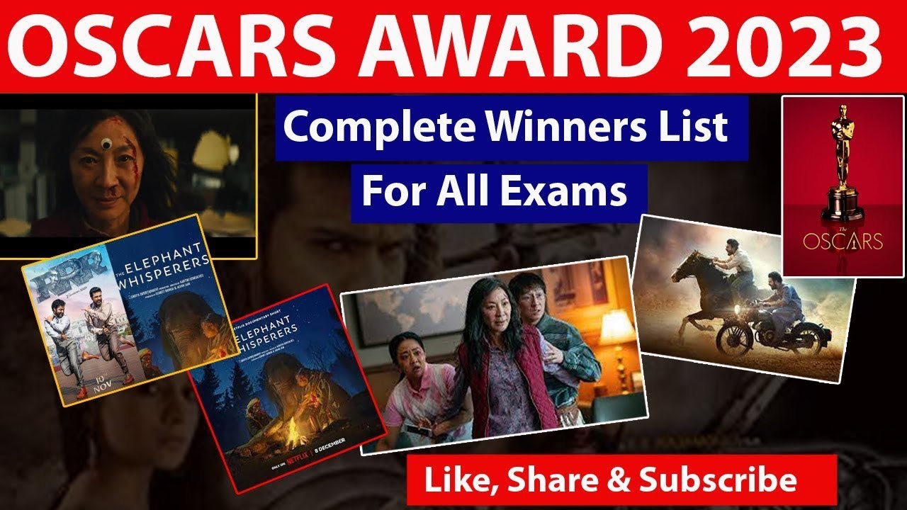Oscars Award 2023 l Complete Winners List l For All Exams l Proud ...