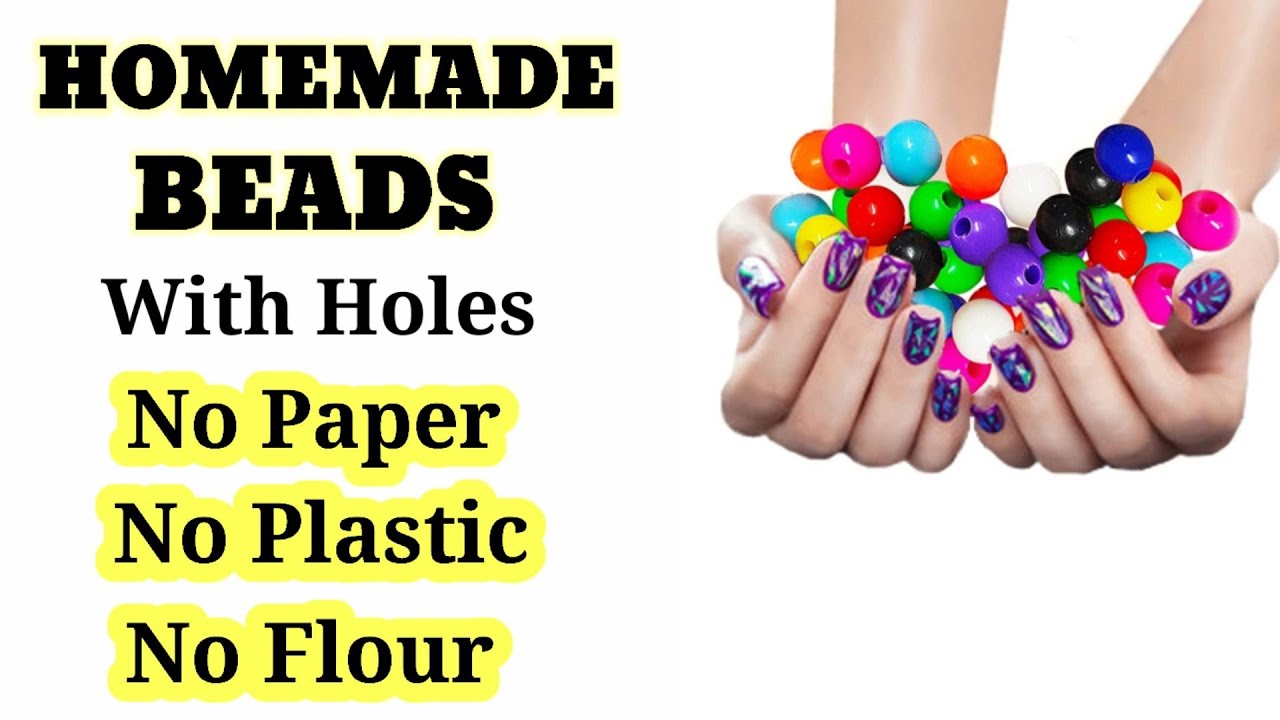 Homemade beads without paper, plastic or flour 😍//Handmade beads//Easy ...