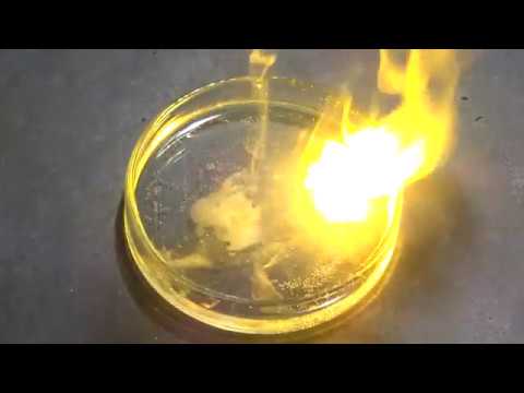 Sodium Reactions - water and hydrogen peroxide - YouTube