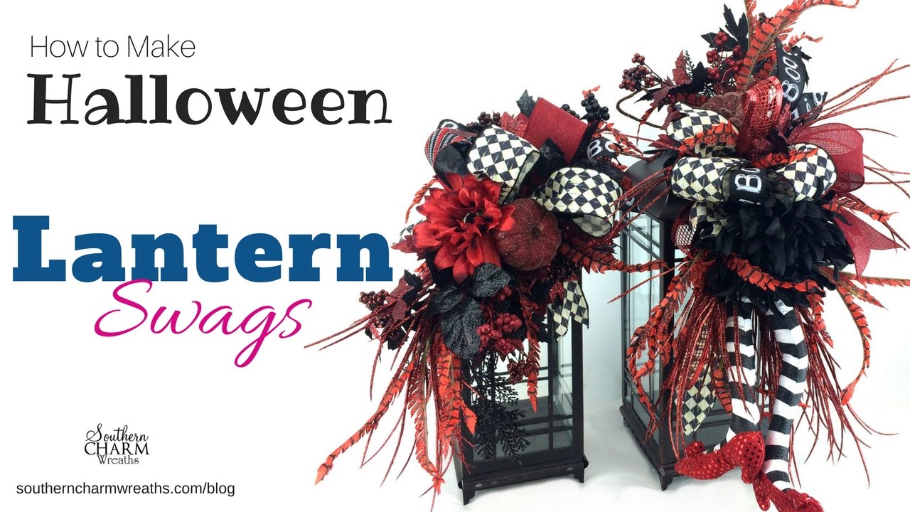 How to make Halloween Lantern Swags - YouTube
