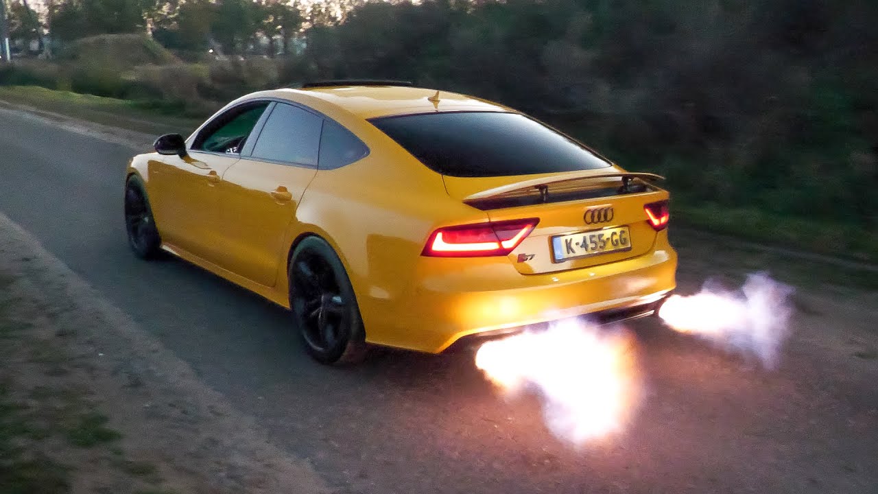 CRAZY 525HP Audi S7 shooting Massive Flames ! - YouTube