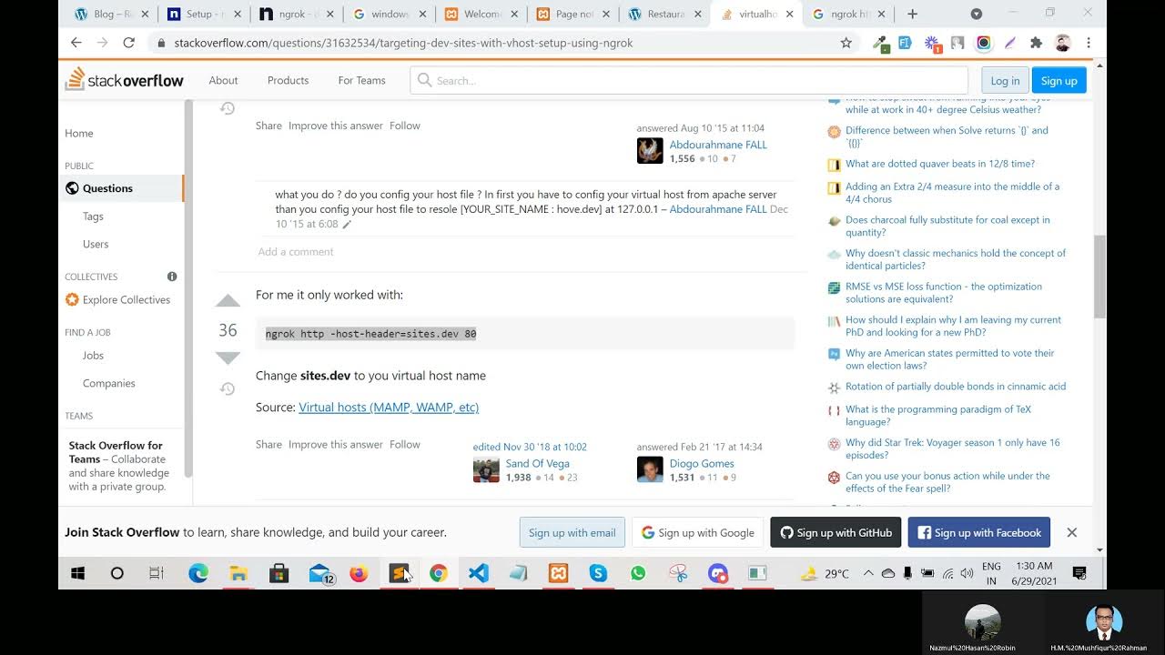 2. Share local virtual host to others | ngrok | vhost to sharable ...