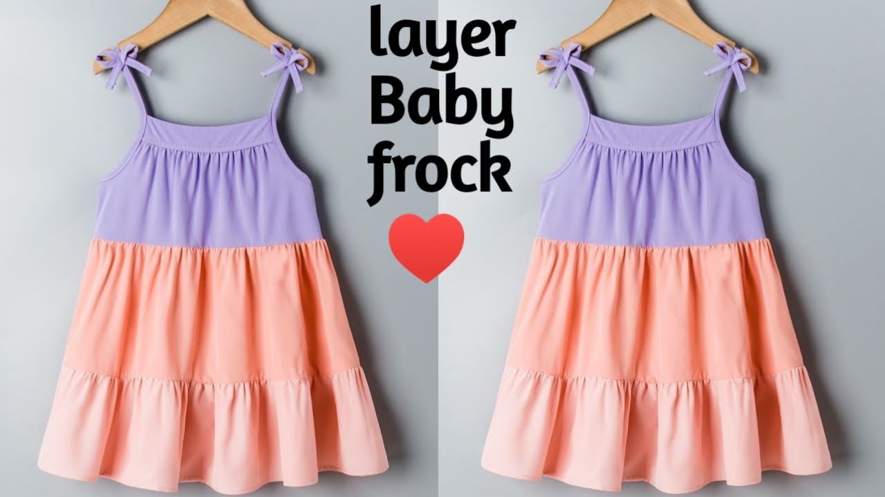 Beautiful frill layer baby frock cutting and stitching//style by Rano ...