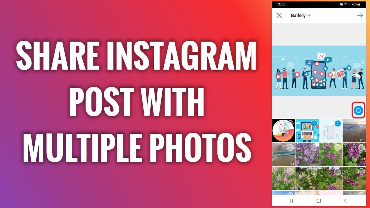 How To Share Instagram Post With Multiple Photos - YouTube
