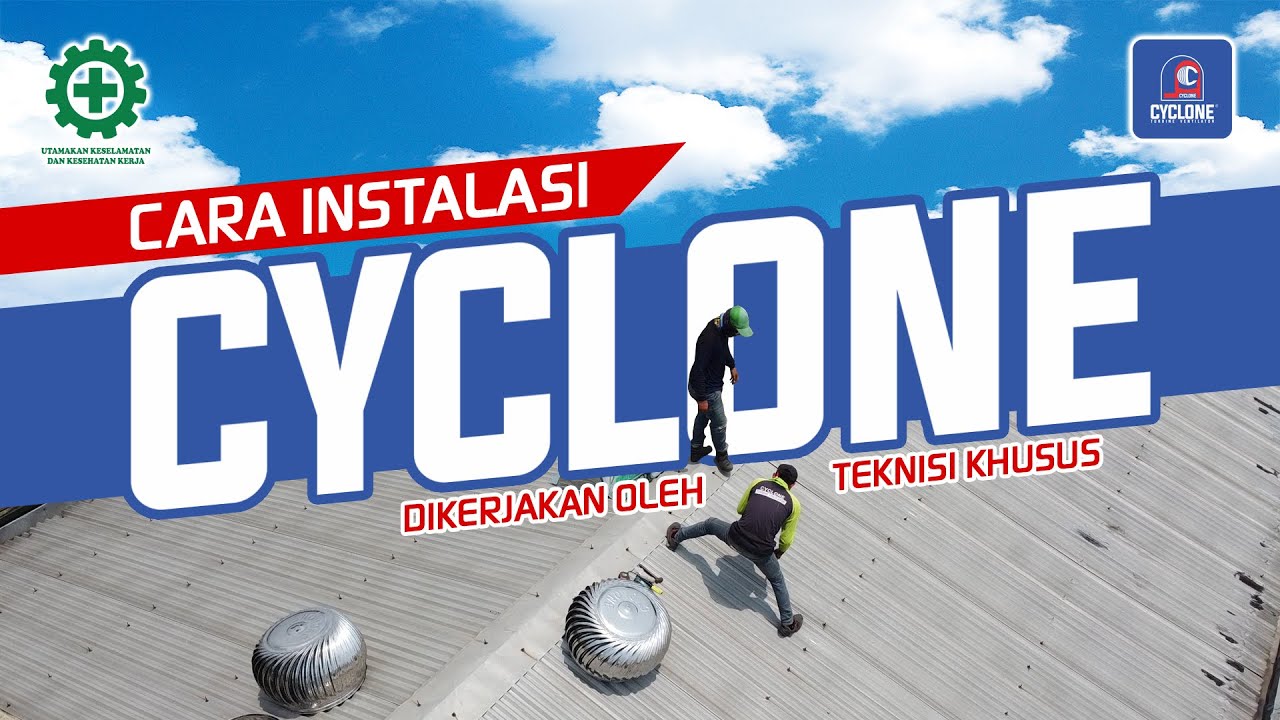 Tutorial/cara pasang CYCLONE turbine ventilator pada atap gudang. - YouTube