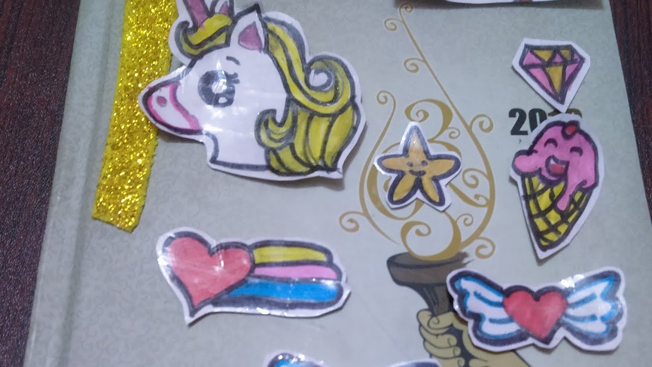 HOW TO MAKE A STICKERS WITH DOUBLE SIDED TAPE AND WITH CELOTAPE - YouTube