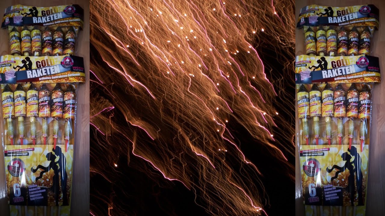 Weco Gold Raketen ballern echt wunderschön und saftig! Feuerwerk zu ...
