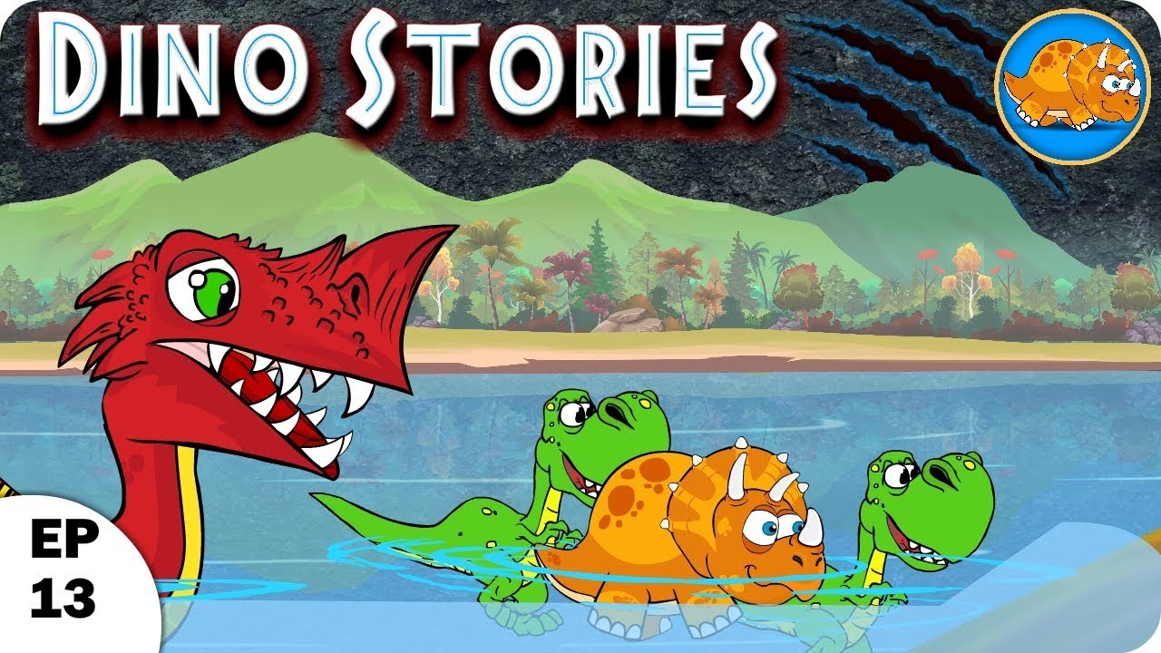Mom saves the kids l Dino Stories l Dinosaurs Cartoon For Kids l ...