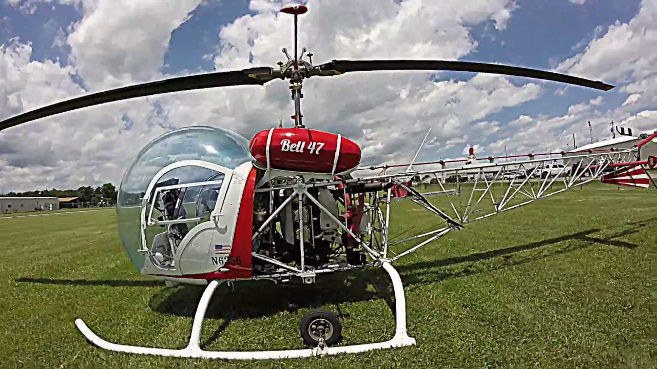 Bell 47 G-2. Helicopter at Butler Farm Show GoPro Walk Around Aviation ...