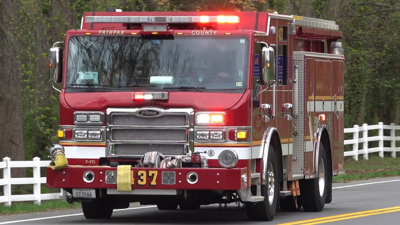 Fairfax County Fire Rescue Engine 437 Responding - YouTube
