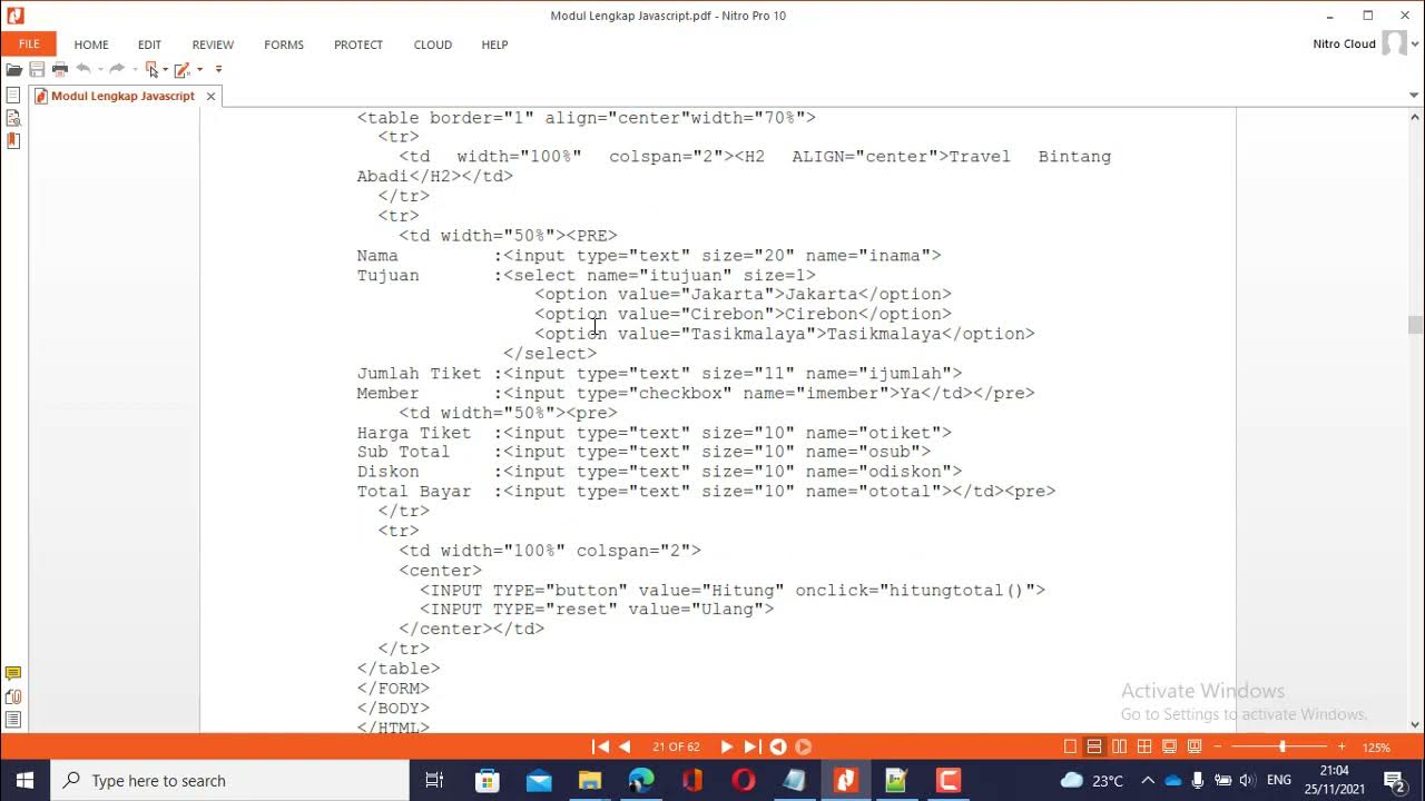 Praktikum JavaScript - Percabangan - YouTube