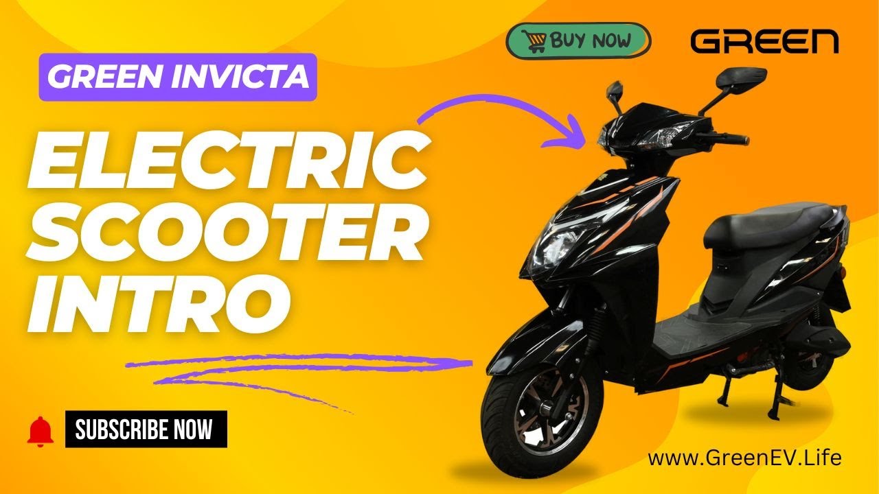 Green Invicta Electric Scooter Intro | SHOP NOW GreenEV.Life # ...