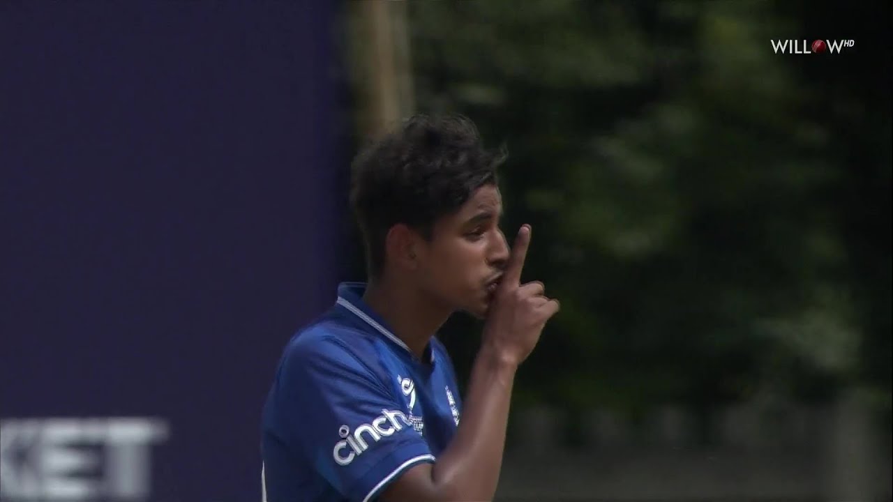 Tazeem Ali 7 wickets vs Zimbabwe U19 | 38th Match - EN19 vs ZI19 - YouTube