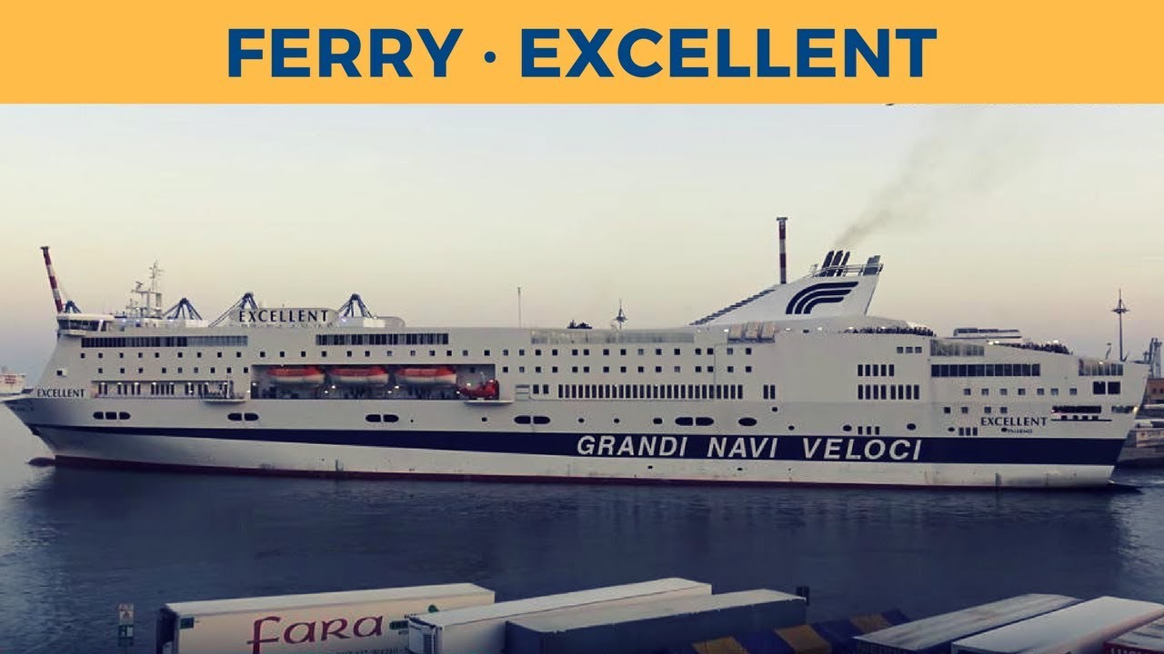 Departure of ferry EXCELLENT in Genoa (GNV) - YouTube