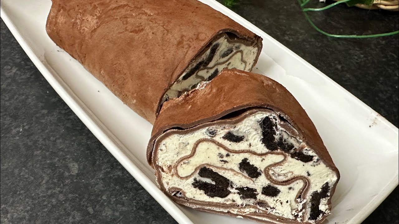 Oreo Crepe Roll 🍫chocolate Oreo crepe 🫔easy chocolate Oreo crepe roll ...