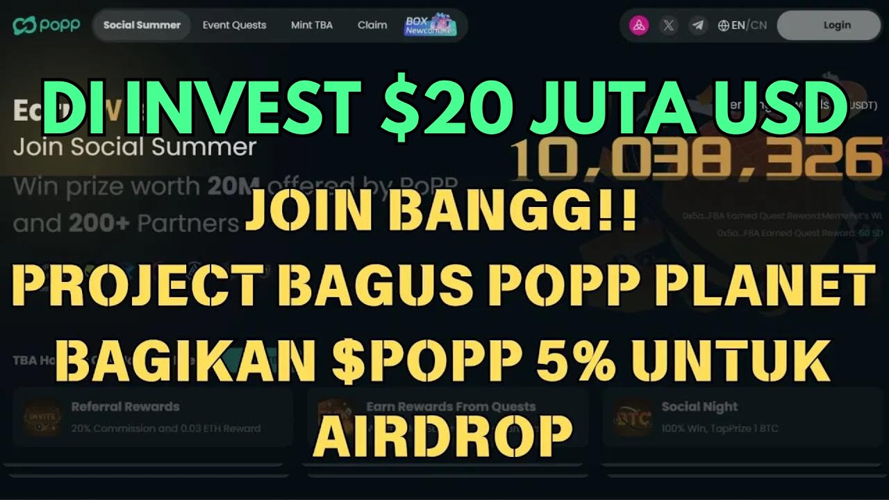 POTENSI CUAN!! POPP PLANET AIRDROP PROJECT CRYPTO TERBAIK YANG WAJIB ...