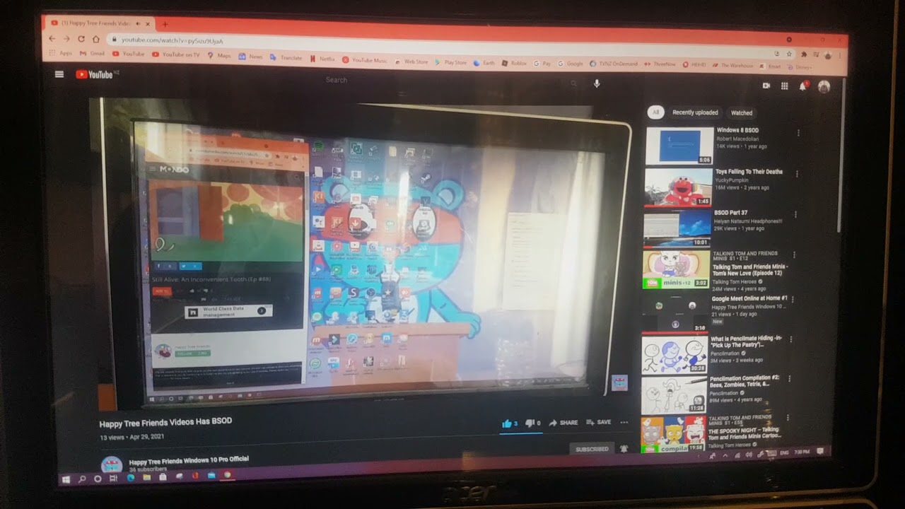 Happy Tree Friends Windows 10 Pro Offical has BSOD - YouTube