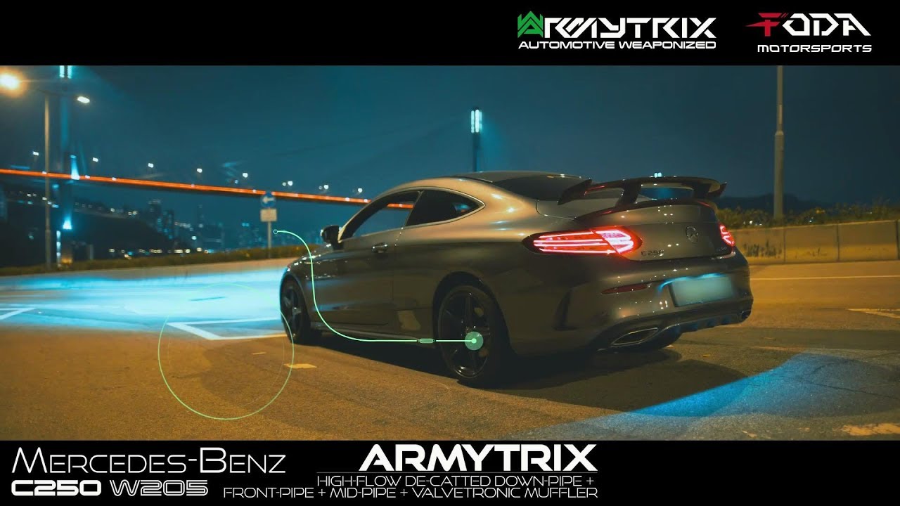 Heavily Modified M-Benz C250 (C205) Coupe X ARMYTRIX Exhaust By Foda ...