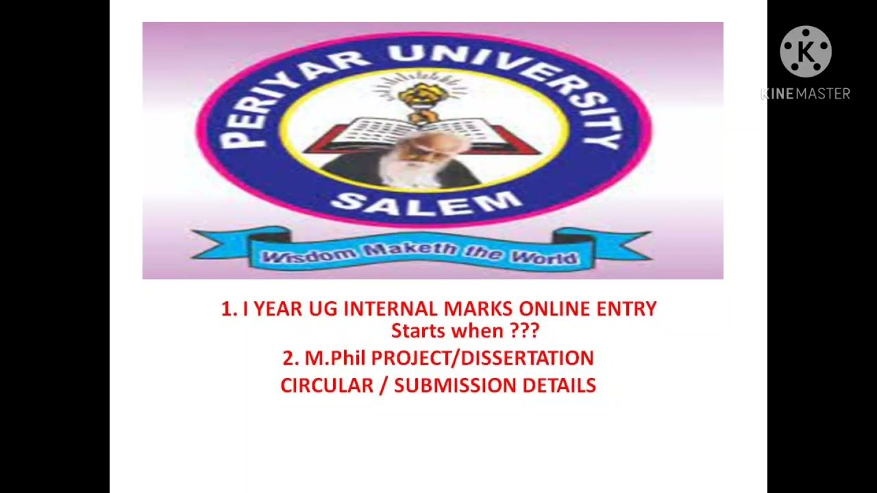 I year UG internal marks online entry starts when??? , M.Phil Dissertation submission details ...