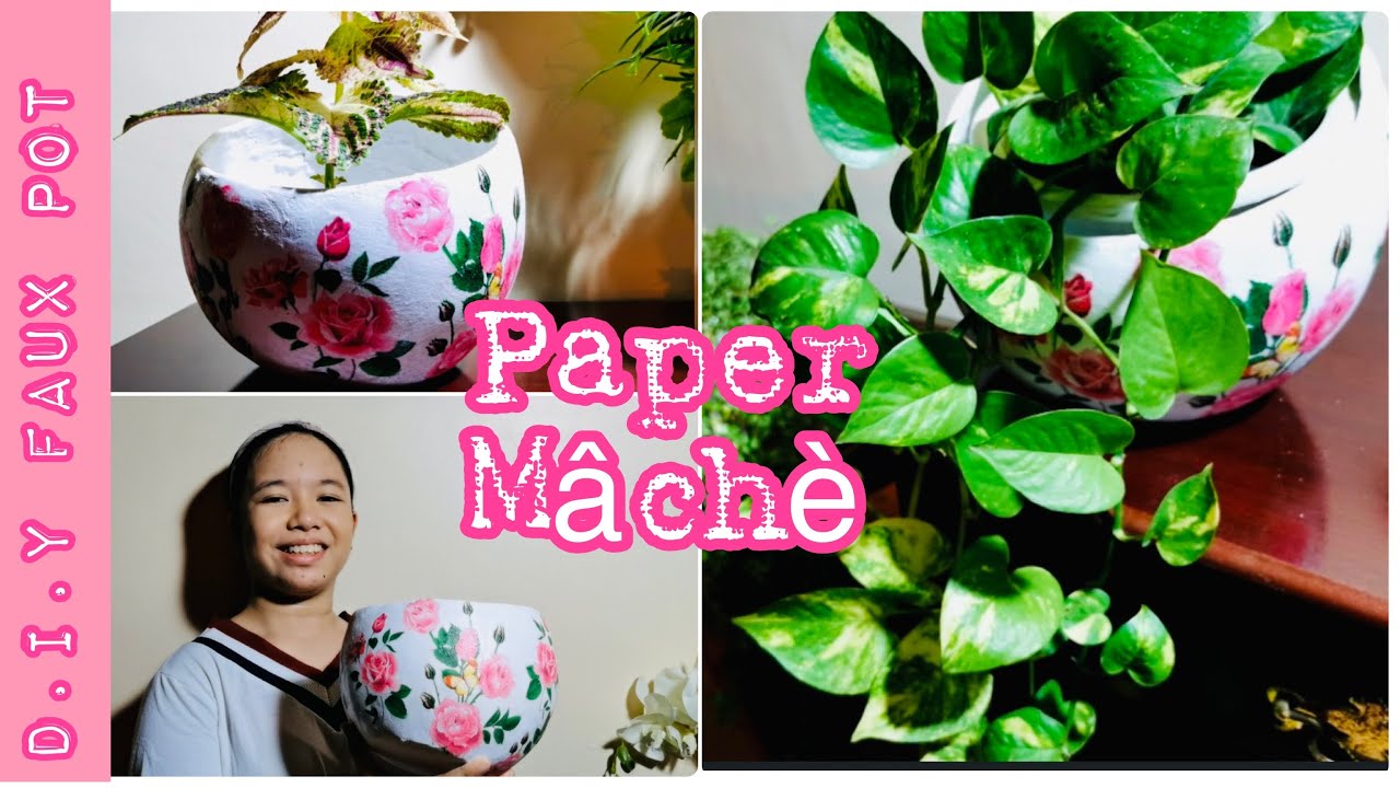 How to Make Faux Pot Planter using Paper Mâchè | Art Attack | Kiddie ...