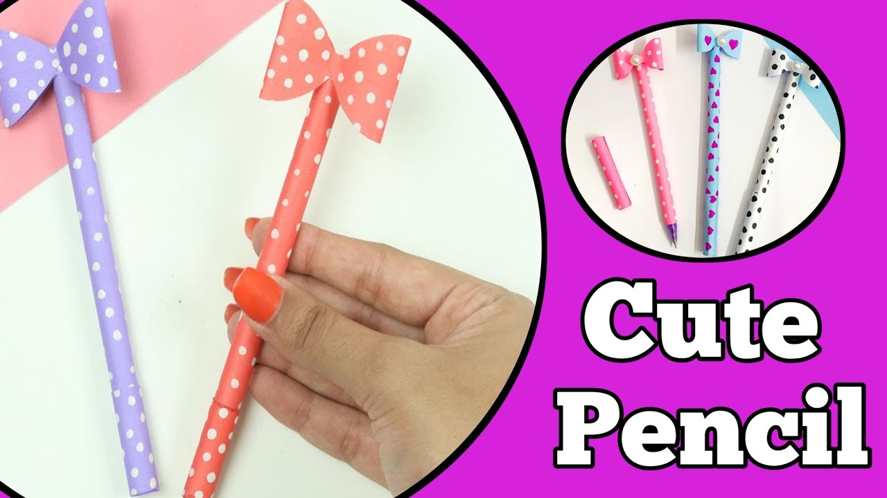 DIY paper pencil decoration ideas/Art and craft ideas/diy pen topper ...