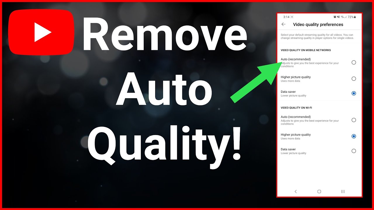 How To Remove/Turn Off Auto Quality On YouTube - YouTube