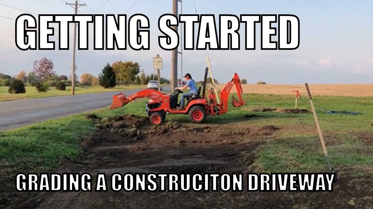 Grading a Temporary Construction Driveway - YouTube