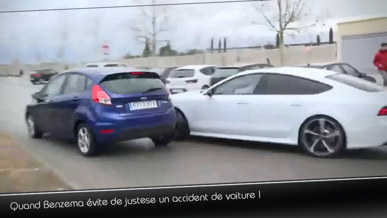 Quand BENZEMA évite de justesse un accident de voiture ! - YouTube
