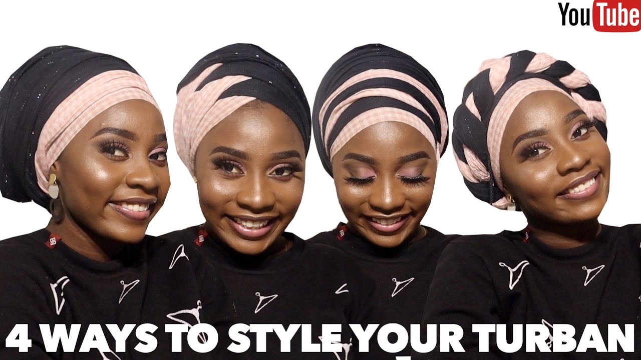 4 SIMPLE, EASY AND QUICK DOUBLE TURBAN / HEADWRAP STYLES - YouTube